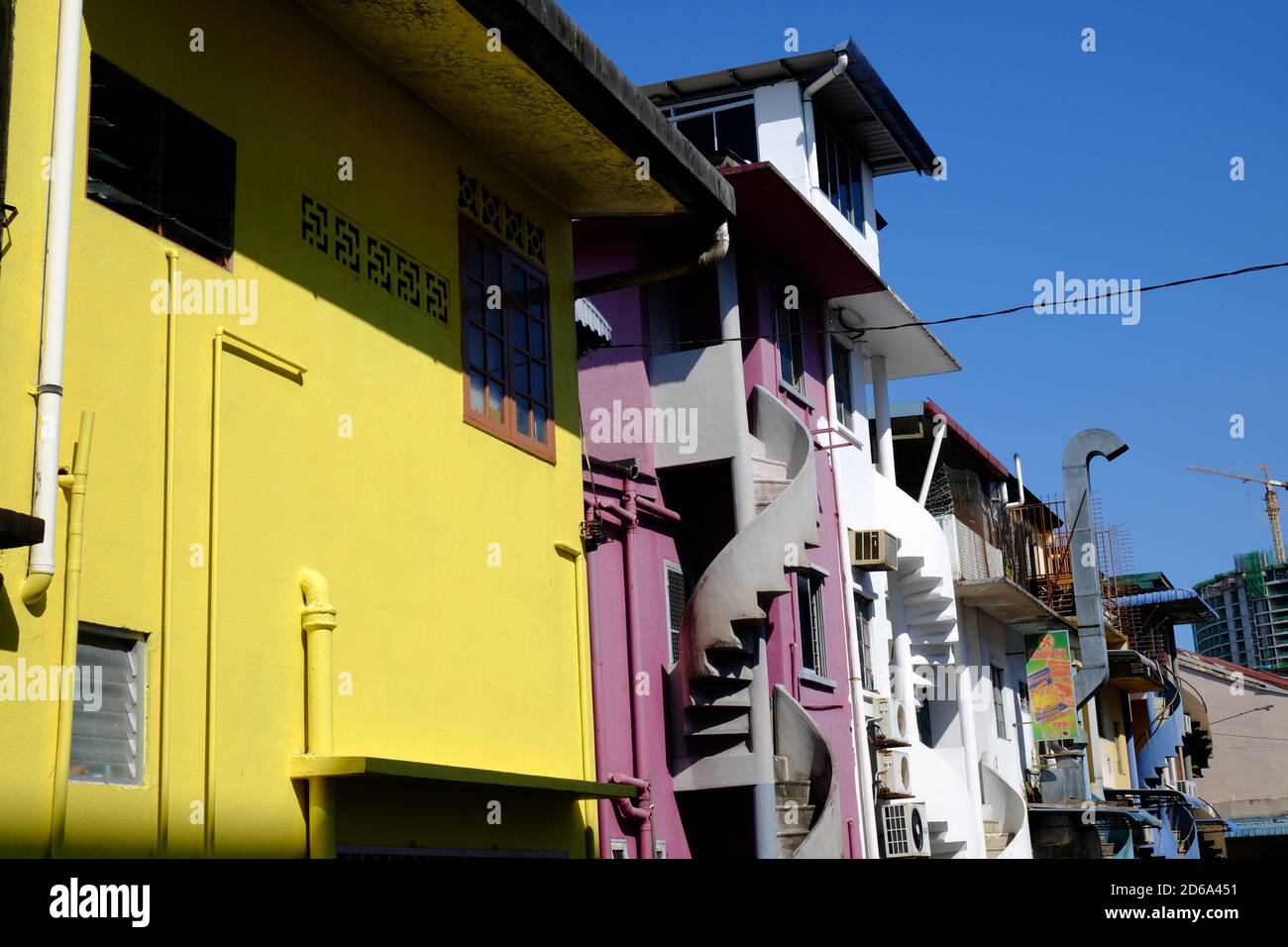 Cityscape, Twin Spiral Staircases, Padungan street, kuching, sarawak ...