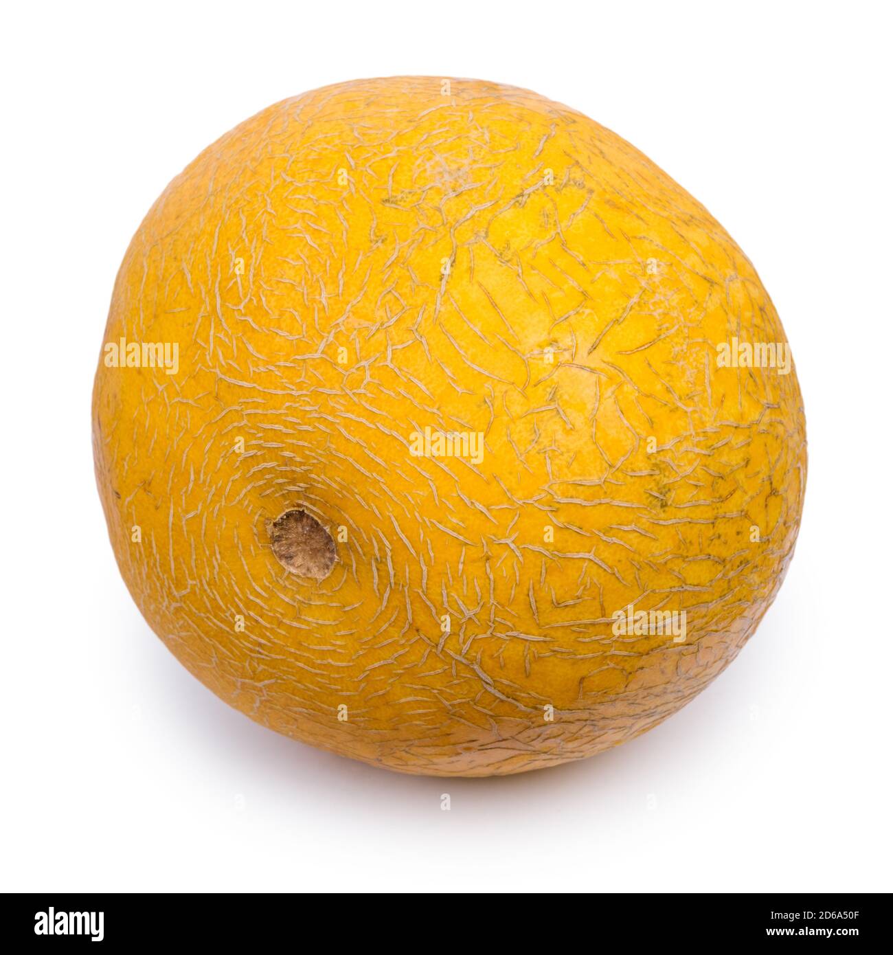 One small whole yellow melon isolated over white background Stock Photo ...