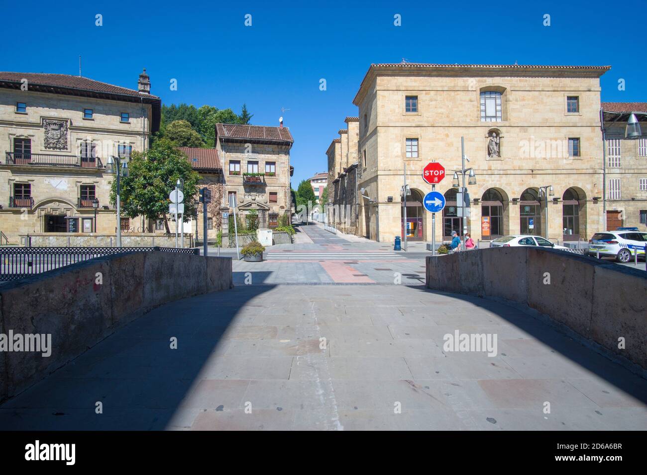Historic center of Durango town, in Spain on July 25, 2020, the museum ...