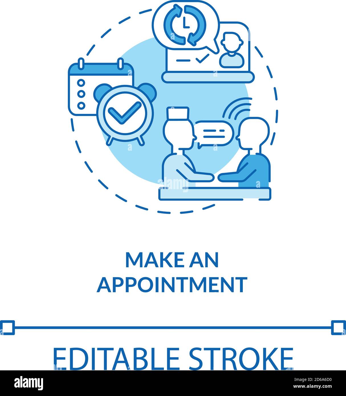 Make an appointment concept icon Stock Vector Image & Art - Alamy