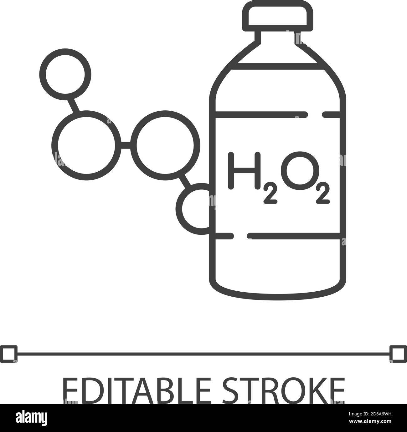 Hydrogen Peroxide Linear Icon Stock Vector Image And Art Alamy