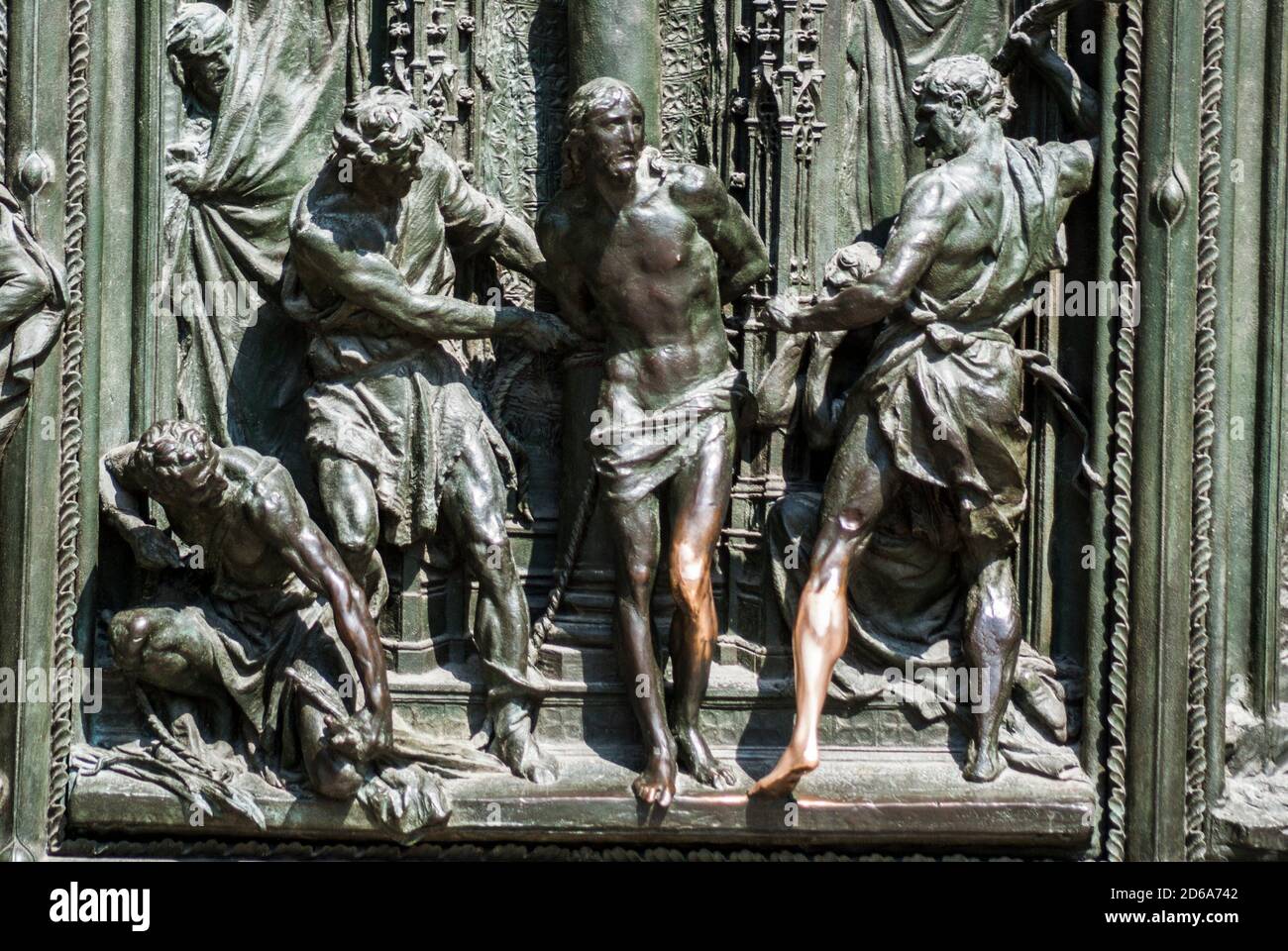 Christ tied to the column hi-res stock photography and images - Alamy