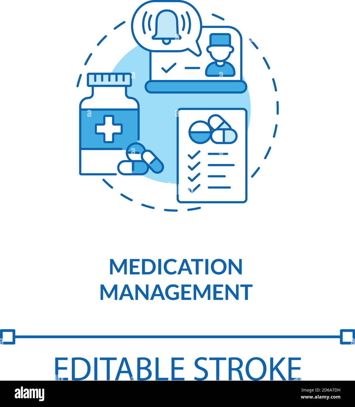 Medication management concept icon Stock Vector Image & Art - Alamy