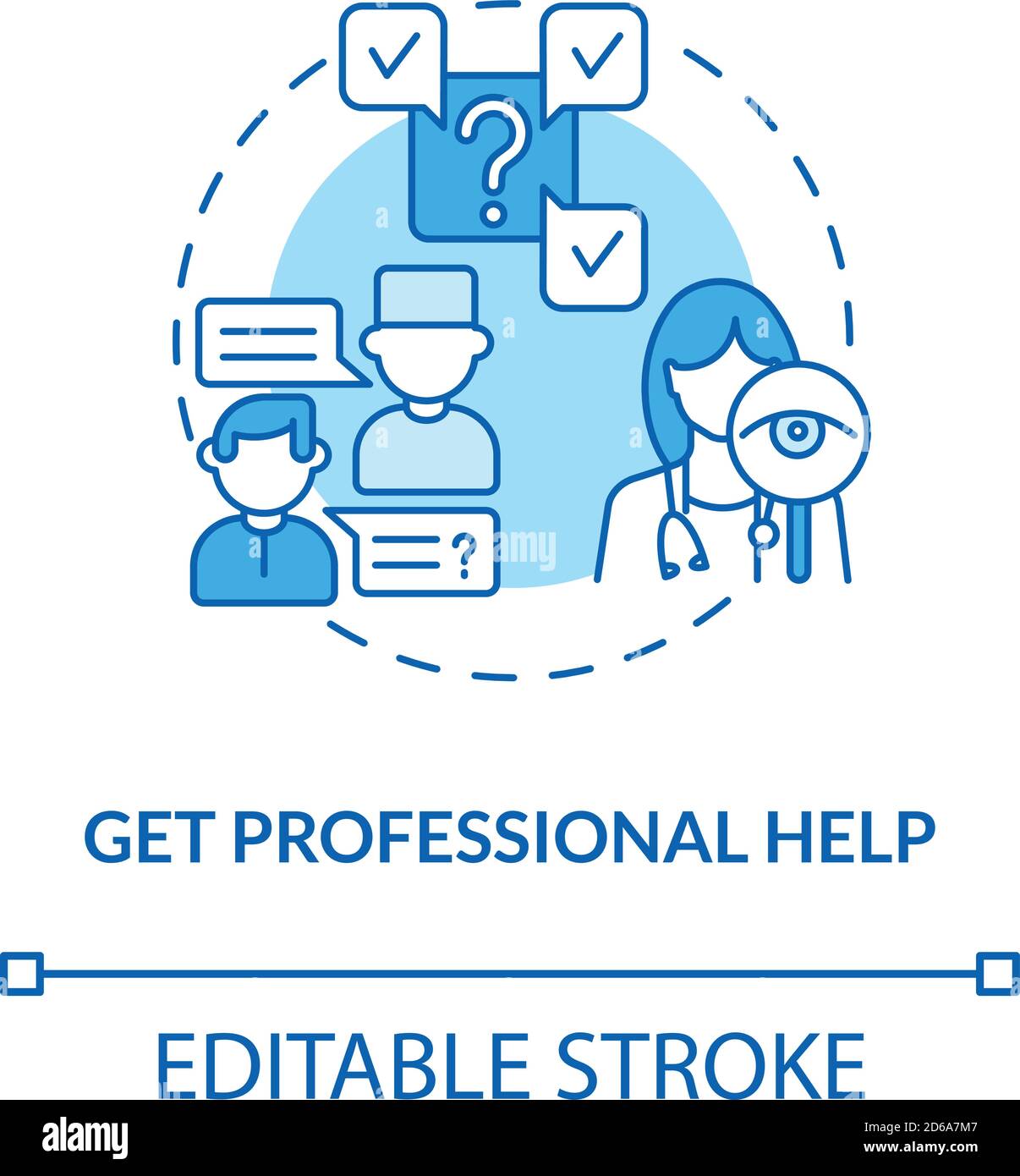 Get professional help concept icon Stock Vector Image & Art - Alamy