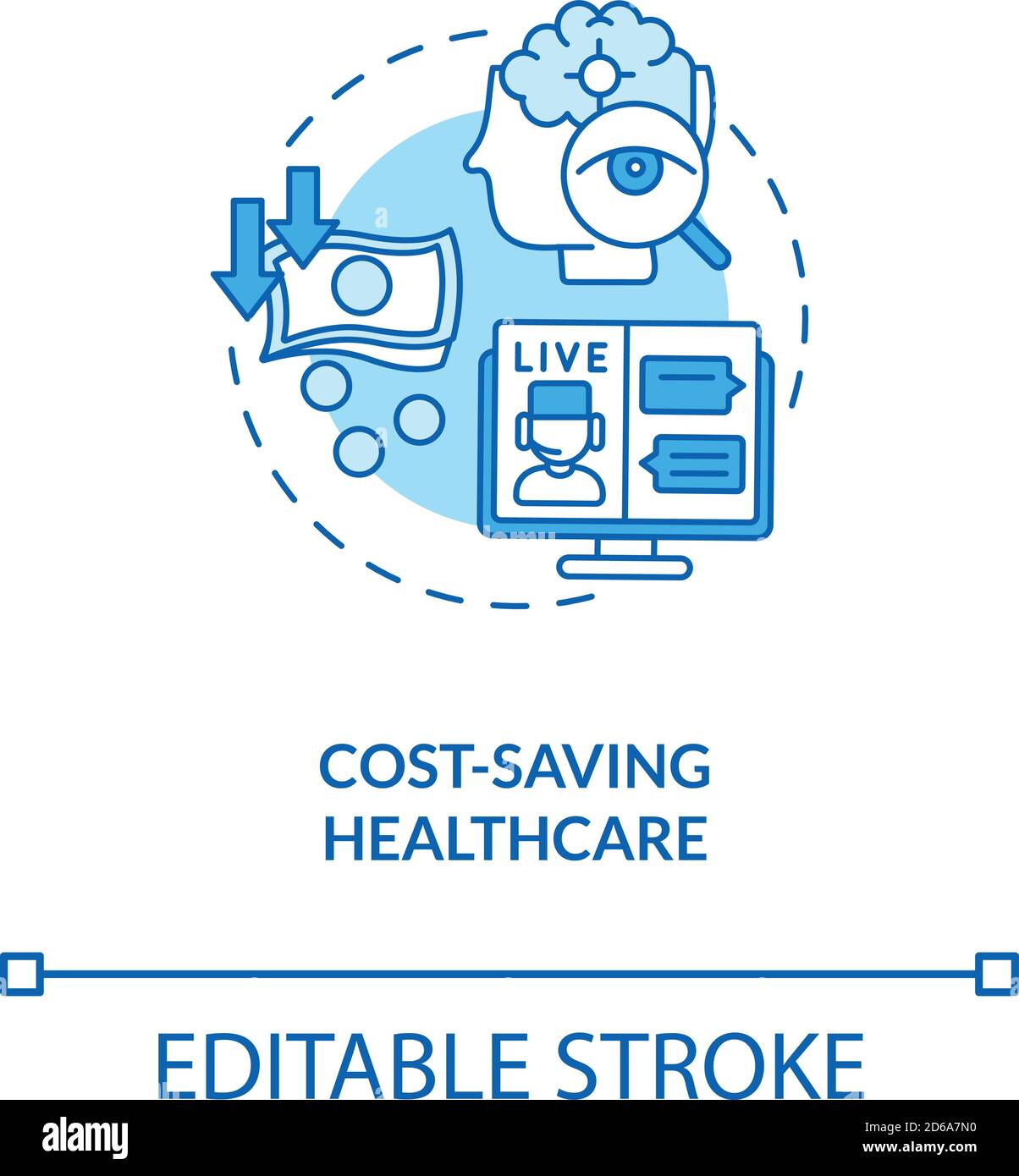 Cost saving healthcare concept icon Stock Vector Image & Art - Alamy