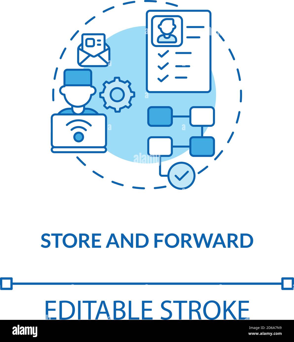 Store and forward concept icon Stock Vector Image & Art - Alamy