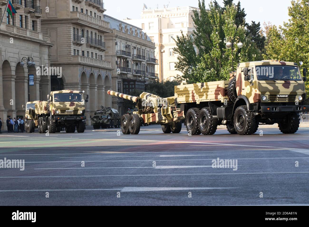 Artillery of the Azerbaijani Armed Forces. Military parade in Baku ...
