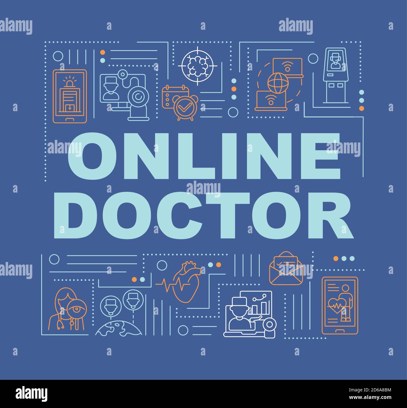 Online doctor word concepts banner Stock Vector Image & Art - Alamy
