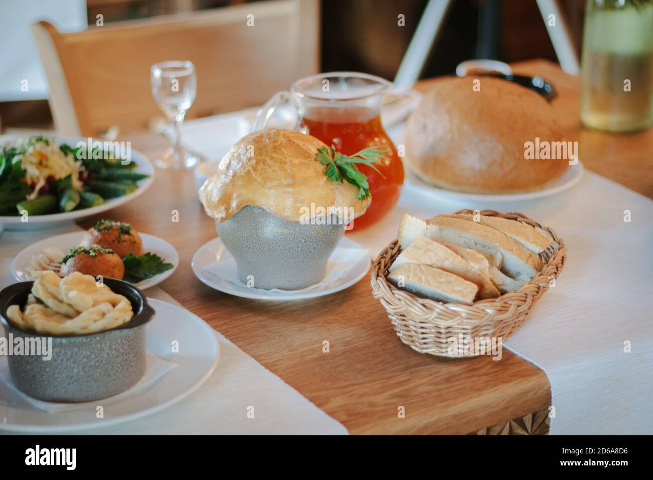 Catering table at restaurant with nice delicios food Stock Photo - Alamy