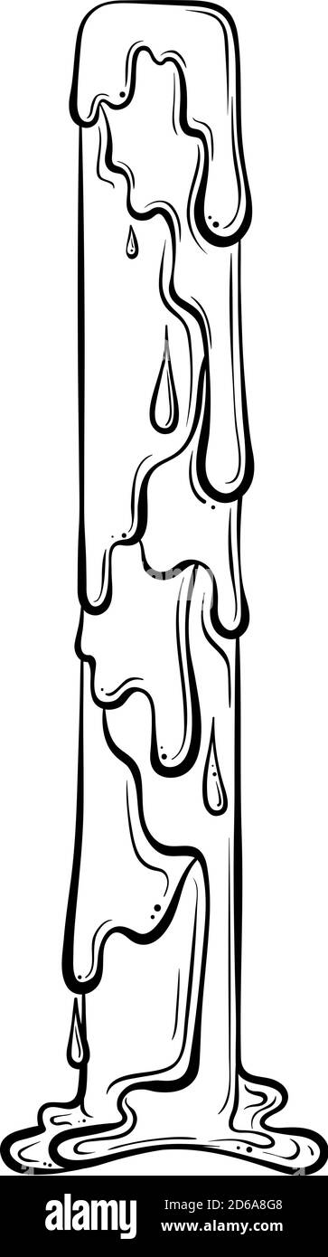 Letter I with flow drops and goo splash. Dripping liquid symbol. Vector ...