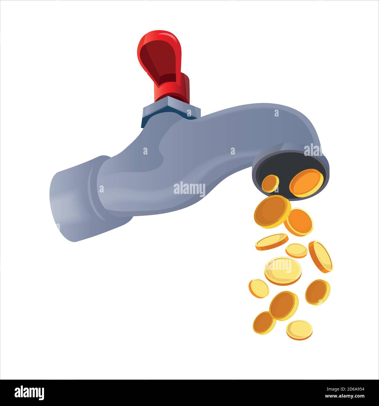 Money flowing tap Stock Vector Images - Alamy