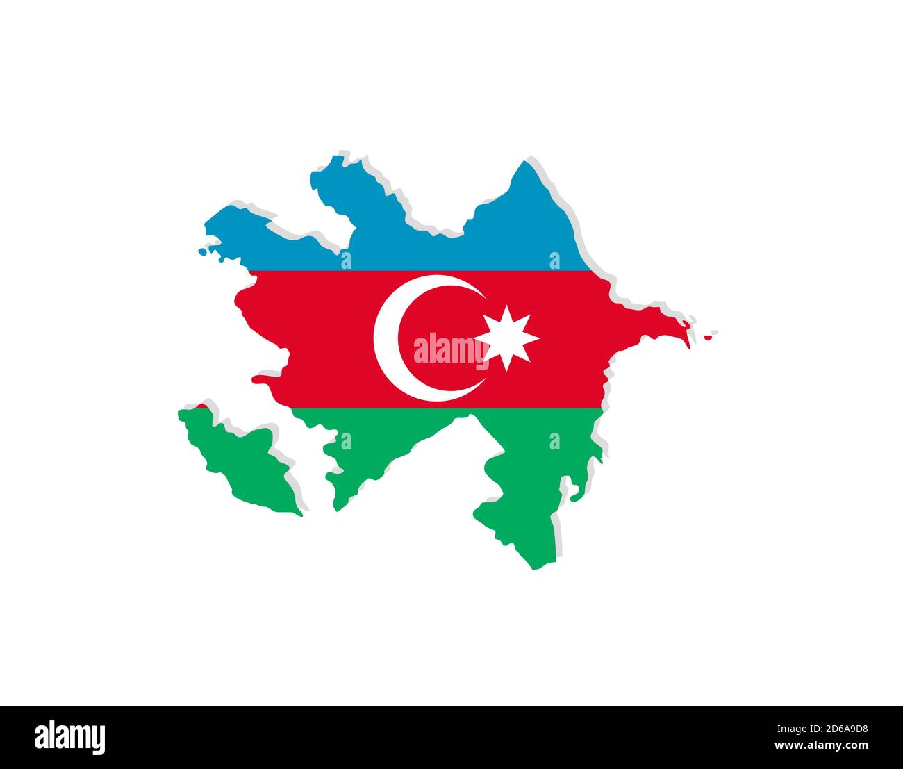 azerbaijan flag icon on white background in vector illustration Stock ...