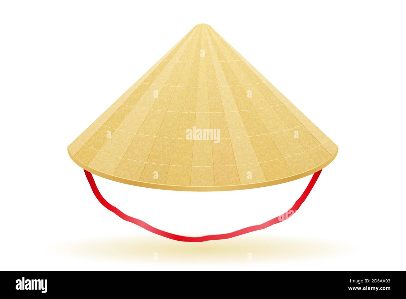 asian straw traditional hat vector illustration isolated on white ...