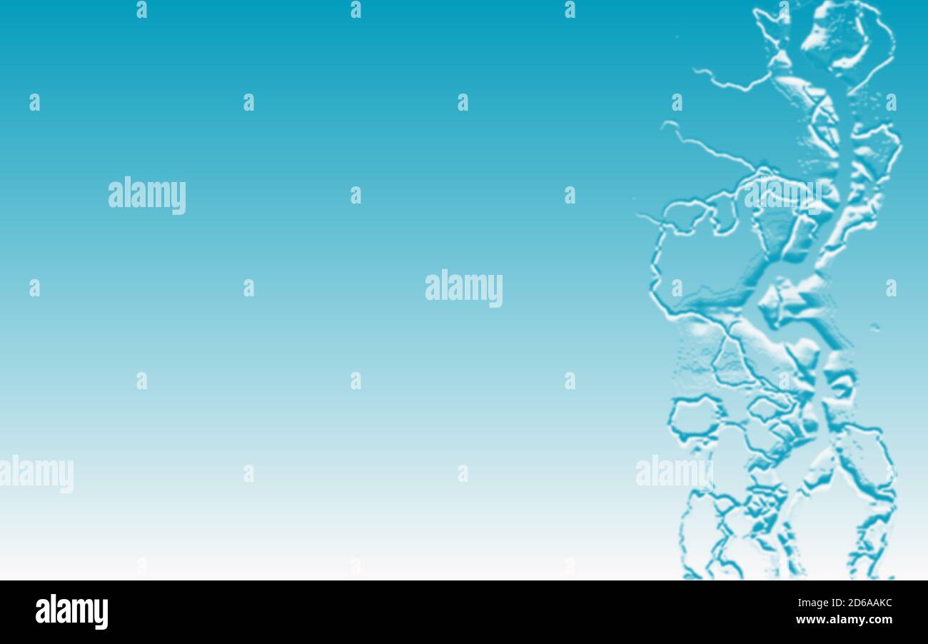 Ombre light blue wallpaper graphic with abstract side border, space for ...