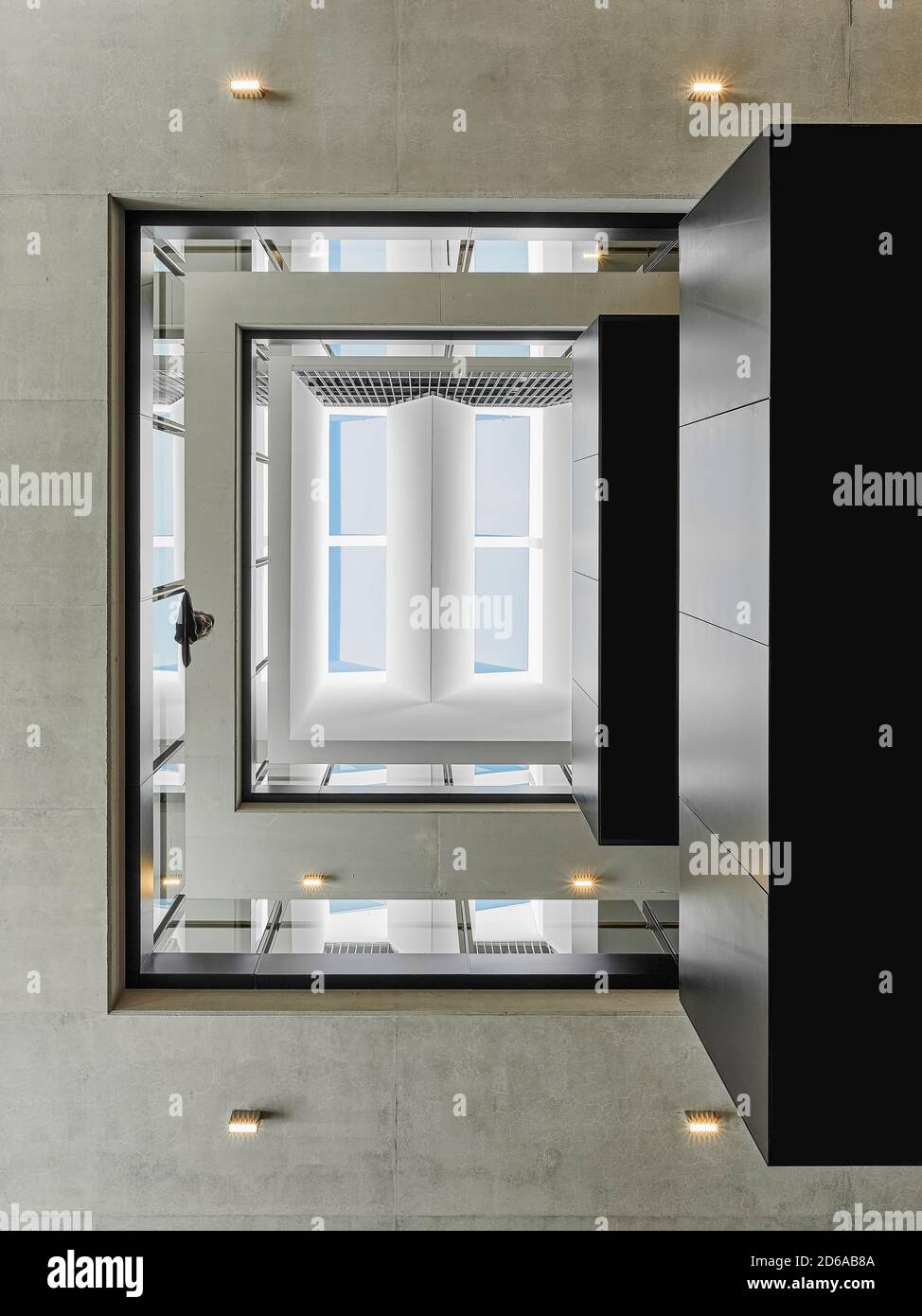 View looking up through stair void. University of Wollongong Western ...