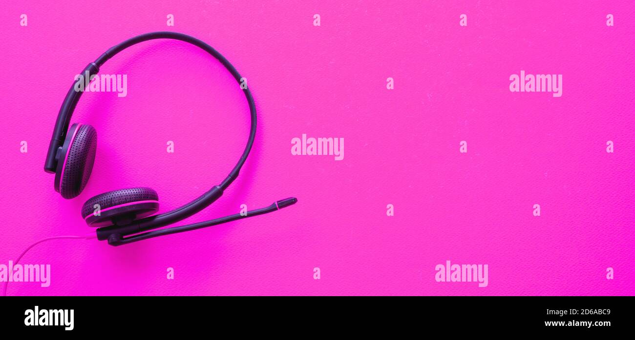 Home office, call center concept. Customer service support, help desk ...