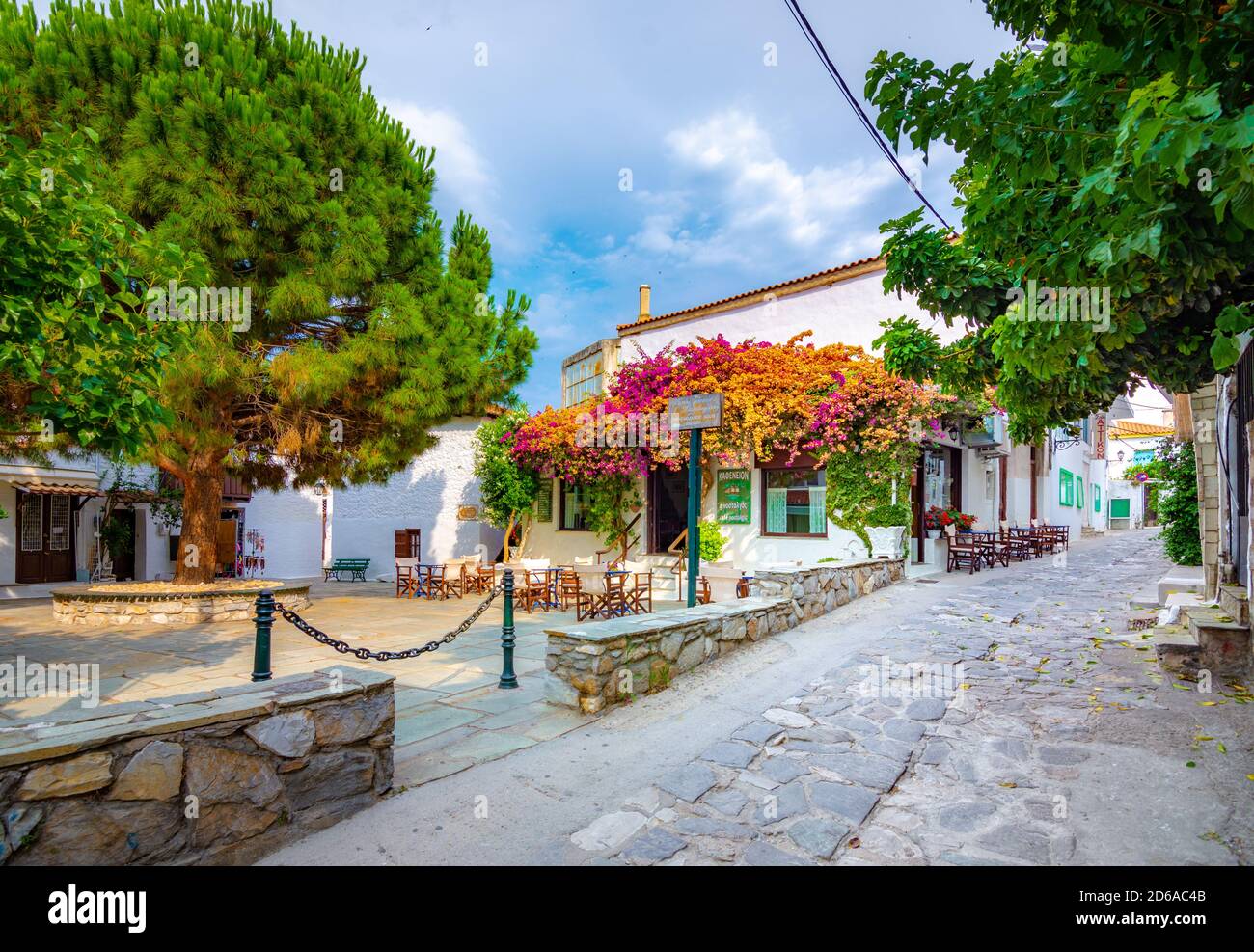 The old town of Chora in island Skiathos, Greece Stock Photo - Alamy