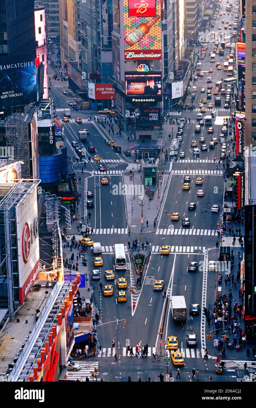 Times square birds eye view hi-res stock photography and images - Alamy