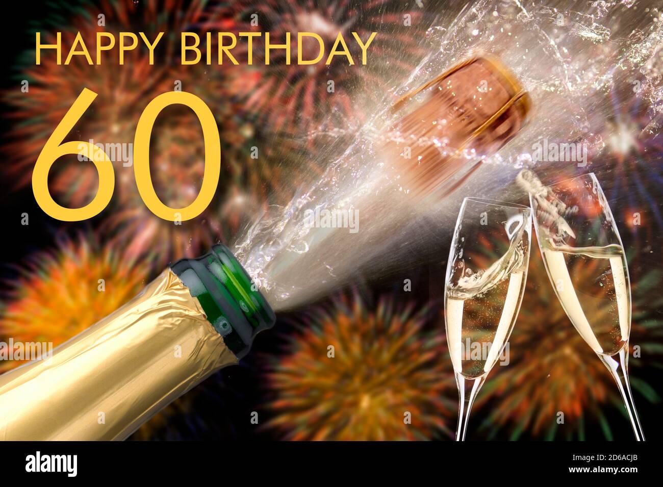 congratulations happy birthday to the 60th birthday Stock Photo - Alamy