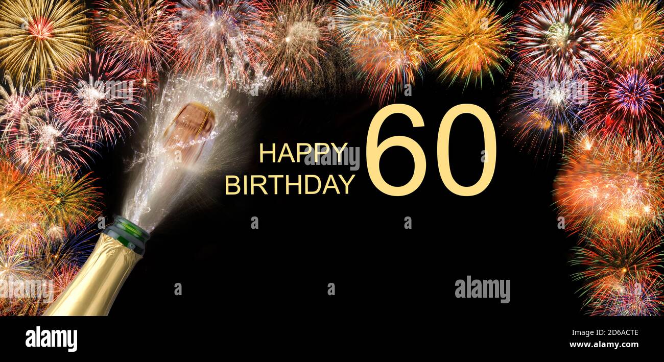congratulations happy birthday to the 60th birthday Stock Photo - Alamy