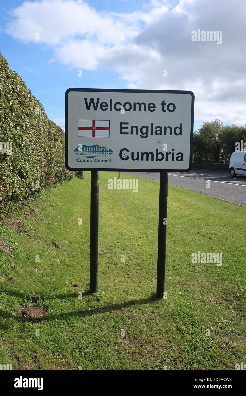 The Anglo-Scottish border. Great Britain. UK Stock Photo - Alamy