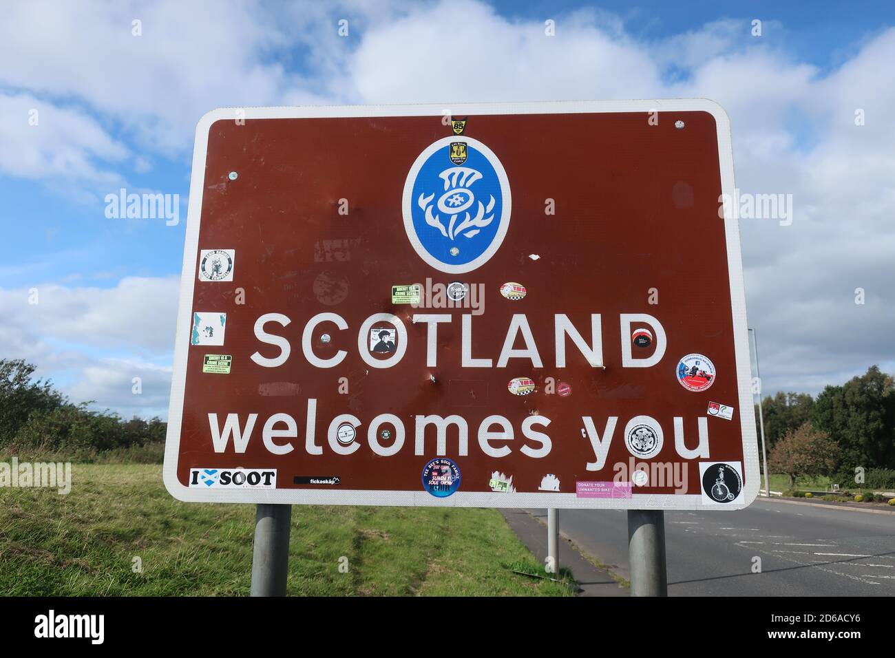 The Anglo-Scottish border. Great Britain. UK Stock Photo - Alamy