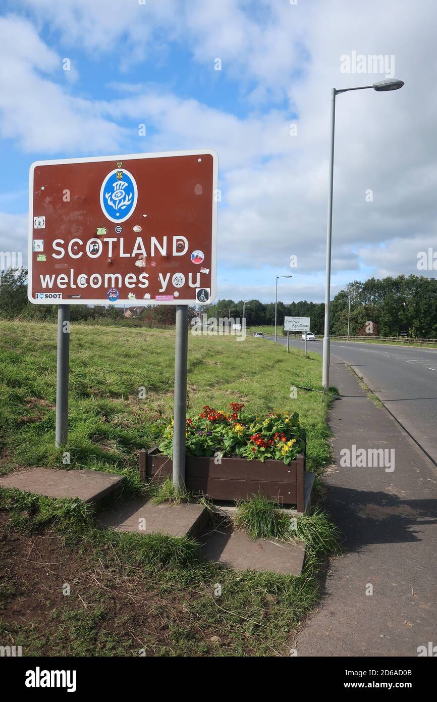 The Anglo-Scottish border. Great Britain. UK Stock Photo - Alamy