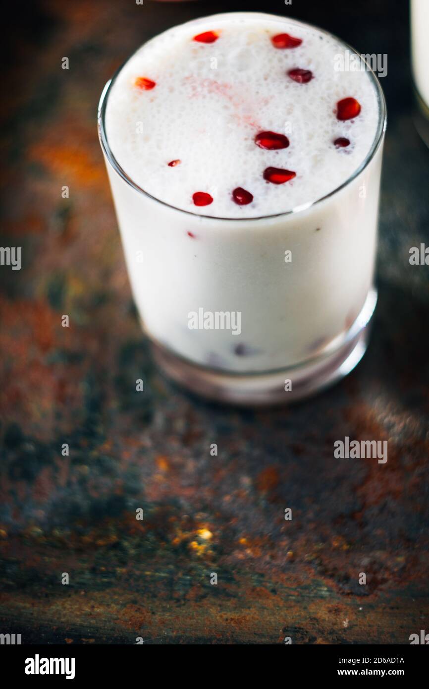 Traditional indian drink - lassi - cold yougurt dessert with the ...
