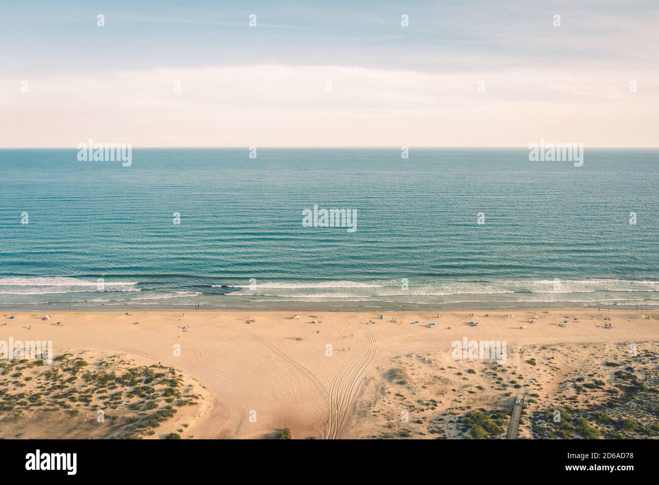 View of Ria Formosa and ocean from above, by drone Stock Photo - Alamy