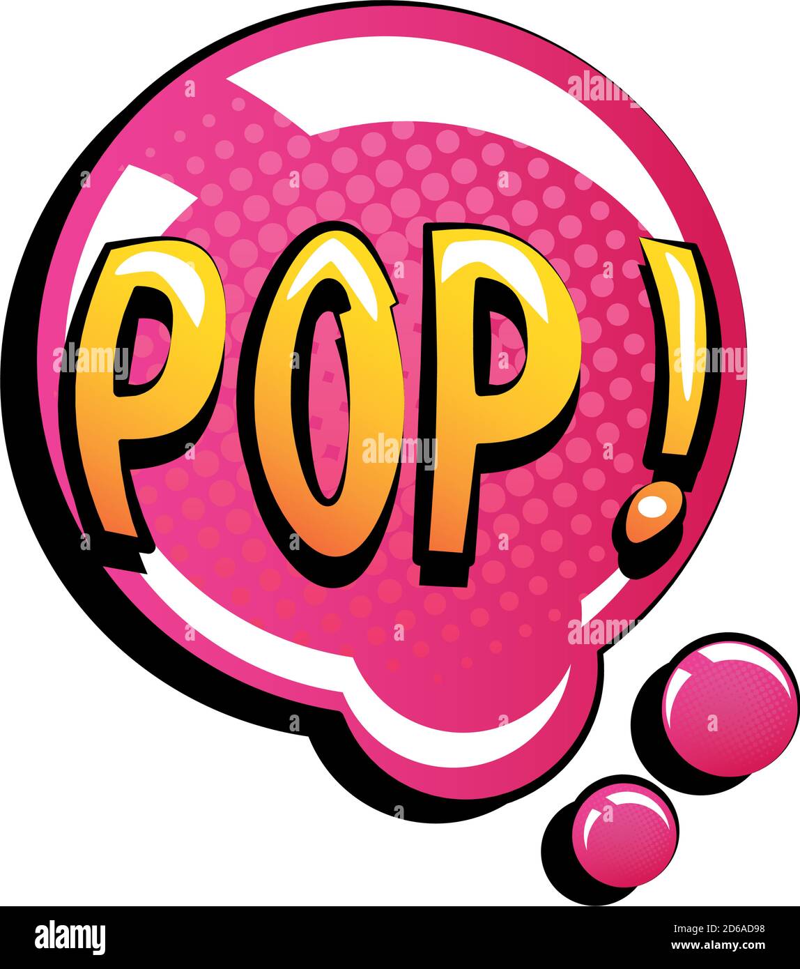 comic speech bubble with text pop on white background vector ...