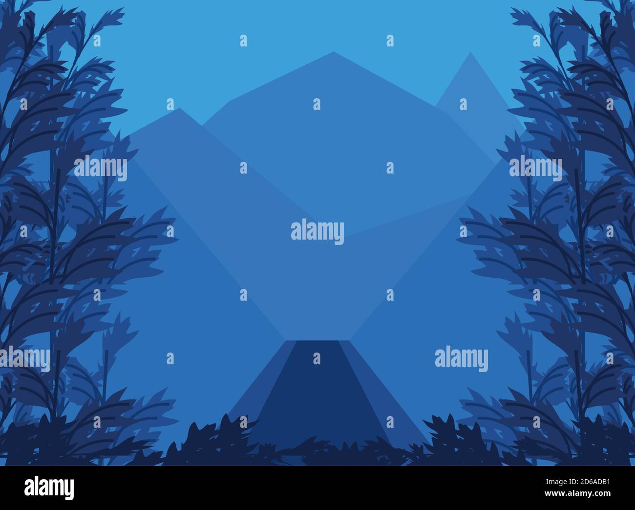 Vegetation rocky mountains Stock Vector Images - Alamy