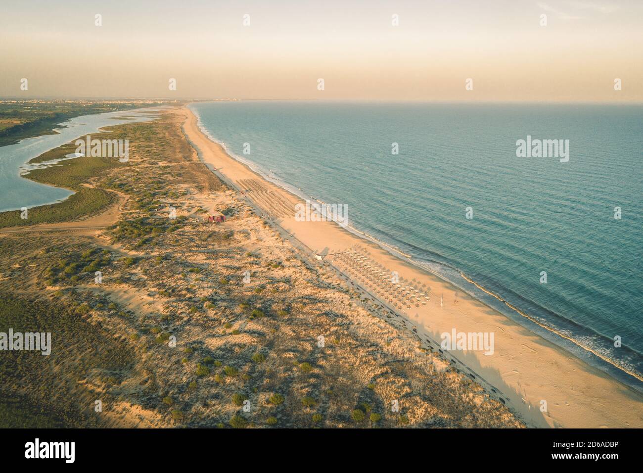 View of Ria Formosa and ocean from above, by drone Stock Photo - Alamy