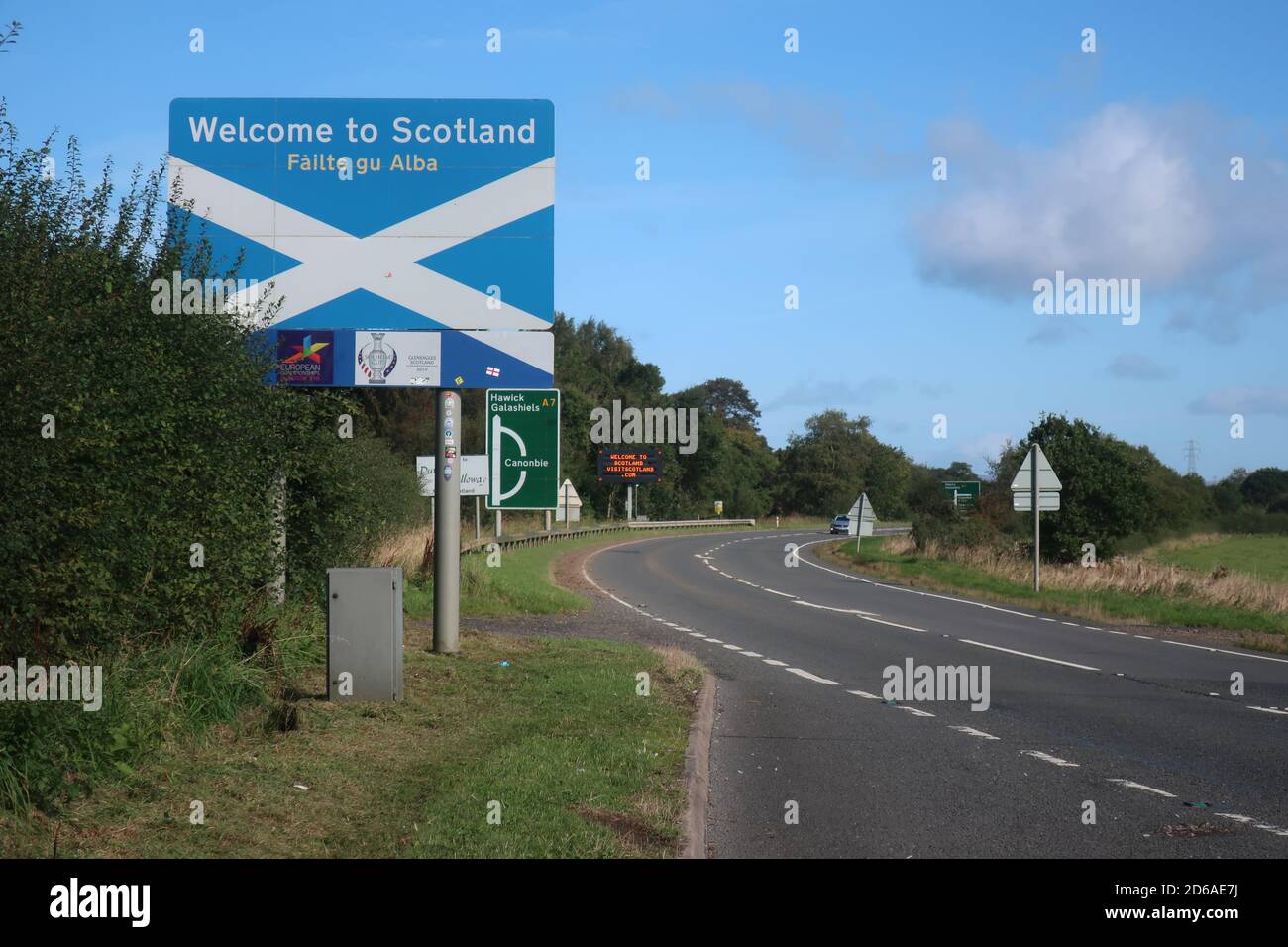 The Anglo-Scottish border. Great Britain. UK Stock Photo - Alamy