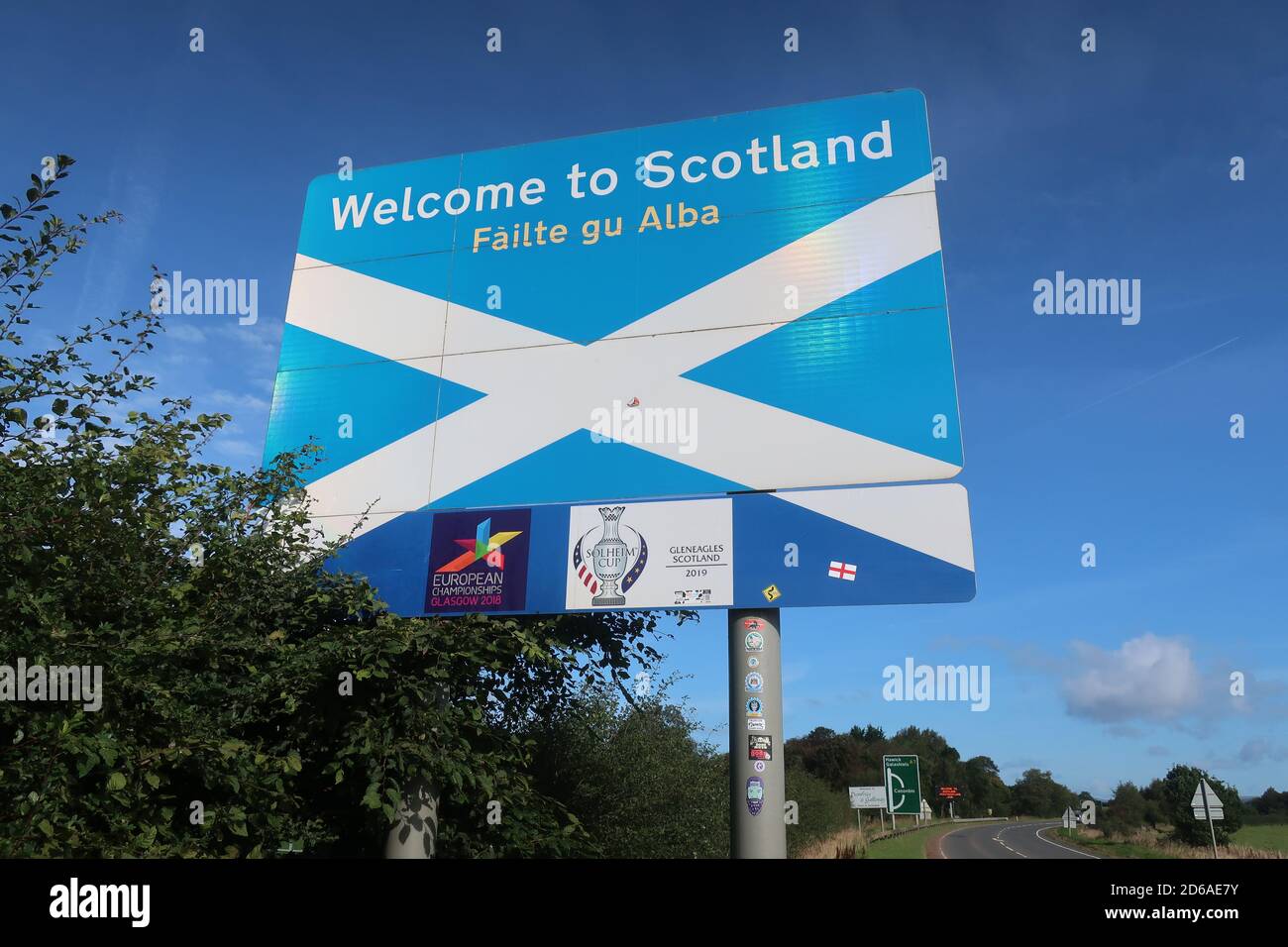 The Anglo-Scottish border. Great Britain. UK Stock Photo - Alamy