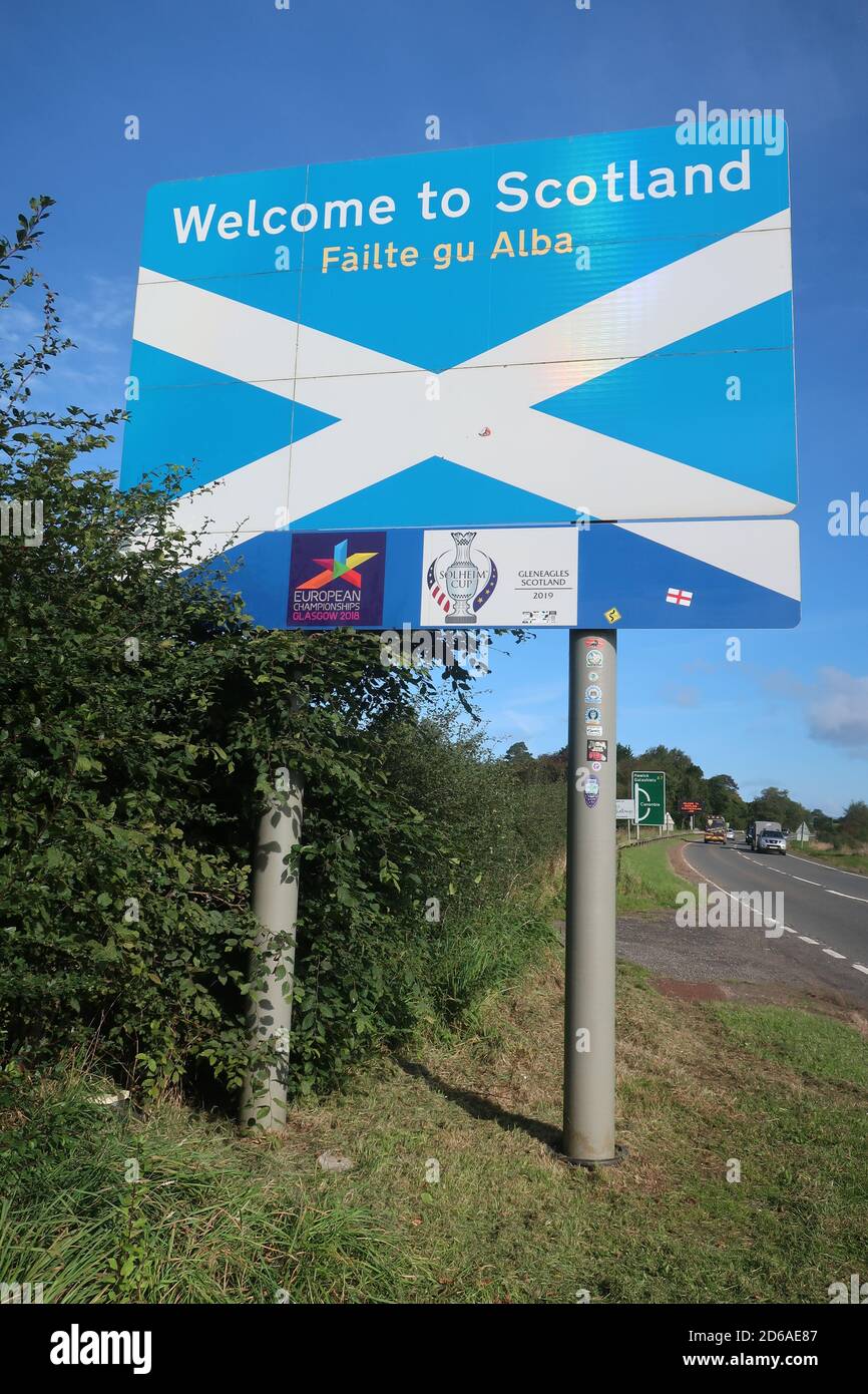 The Anglo-Scottish border. Great Britain. UK Stock Photo - Alamy