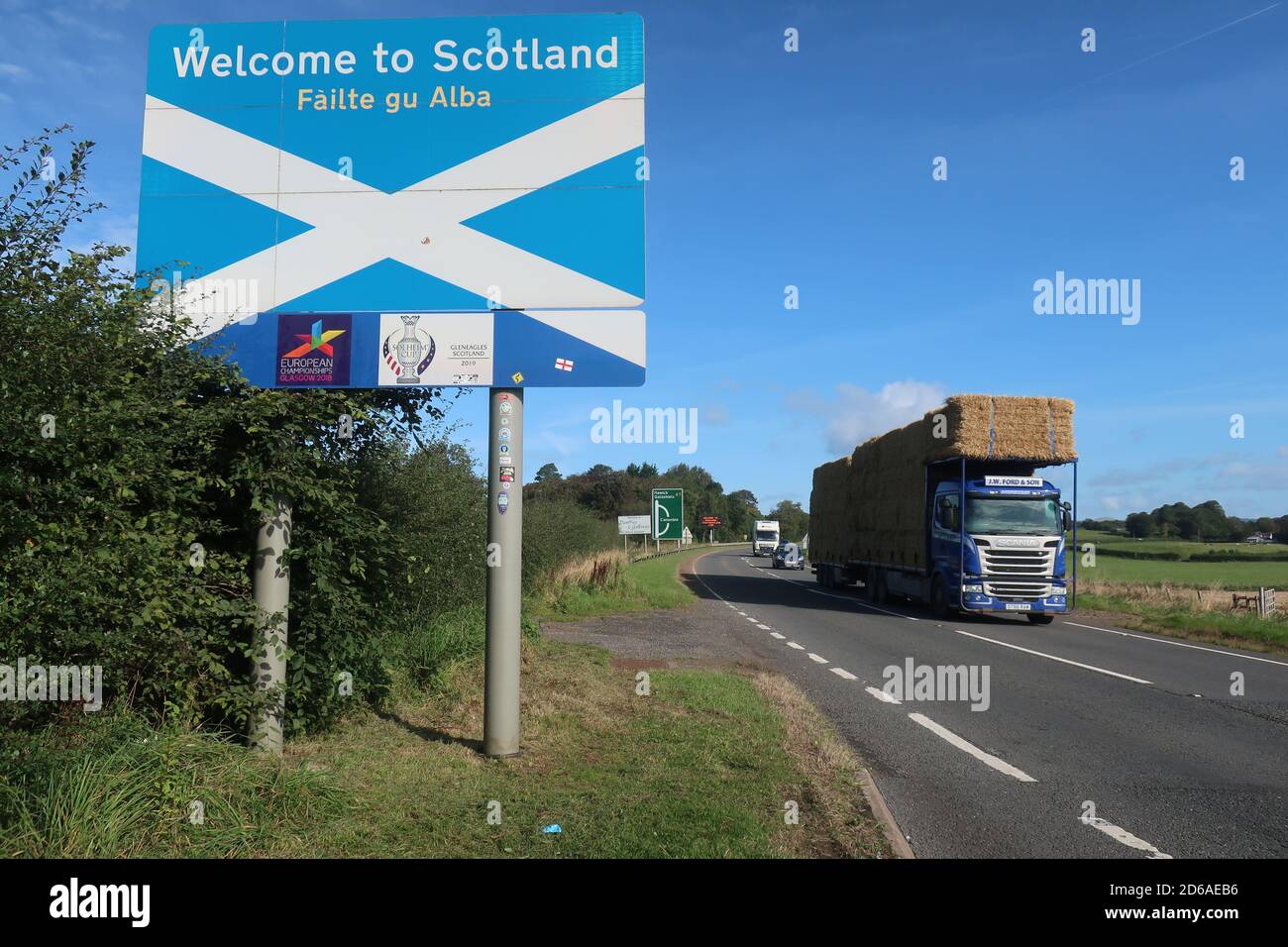 The Anglo-Scottish border. Great Britain. UK Stock Photo - Alamy