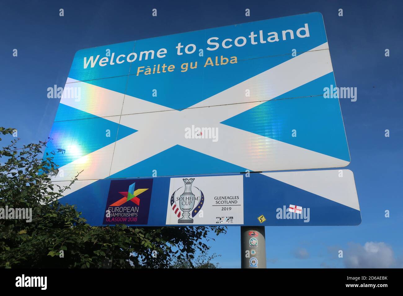 The Anglo-Scottish border. Great Britain. UK Stock Photo - Alamy