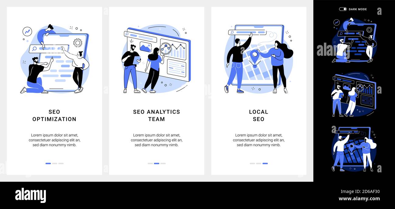 Website optimization mobile app UI kit Stock Vector Image & Art - Alamy