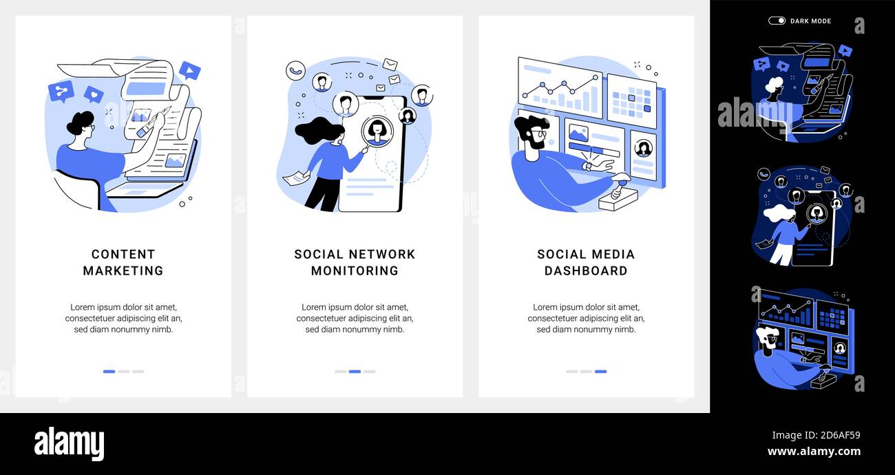 SMM strategy mobile app UI kit Stock Vector Image & Art - Alamy