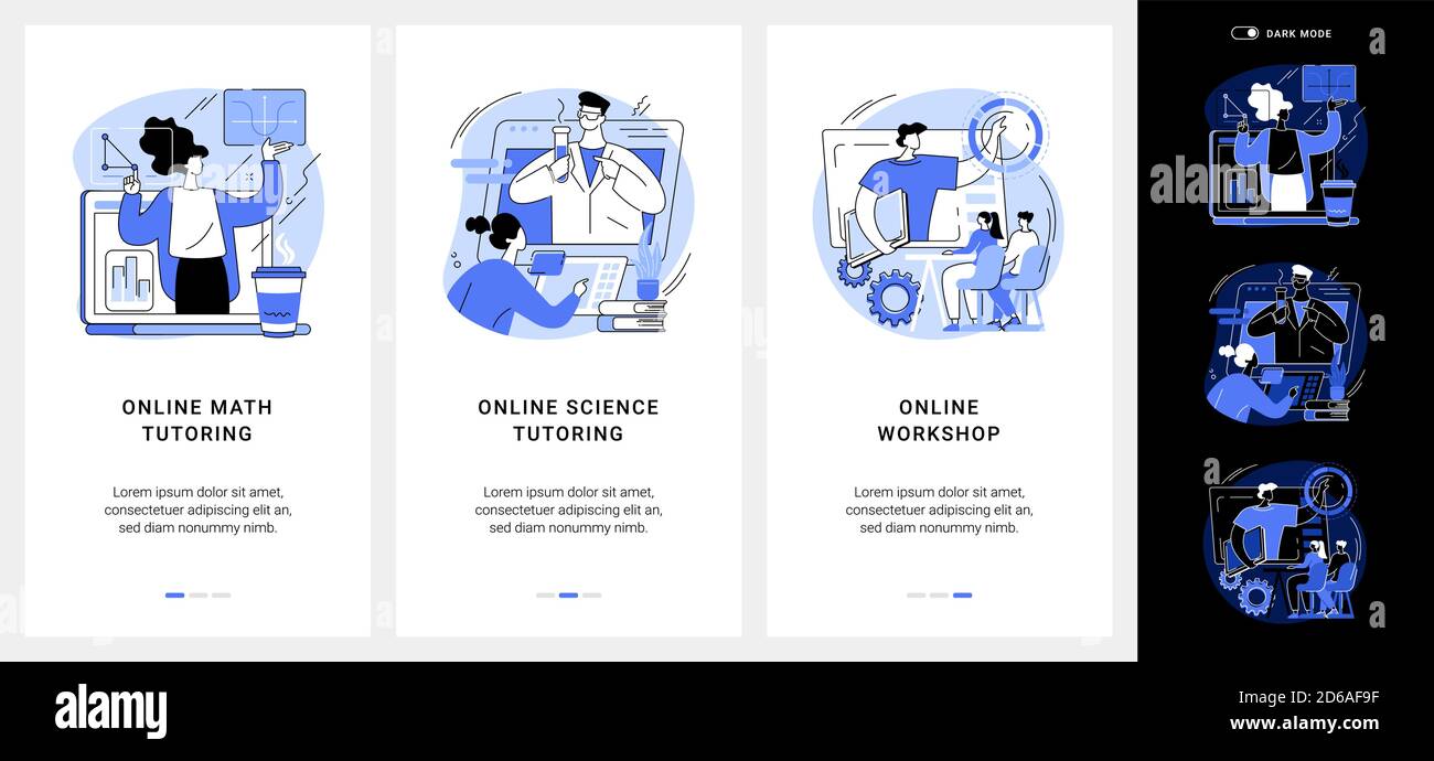 Personalised learning mobile app UI kit Stock Vector Image & Art - Alamy