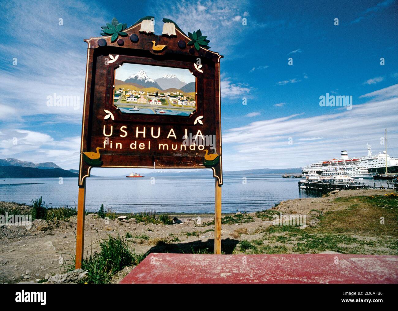 Sign ushuaia capital tierra del fuego hi-res stock photography and ...