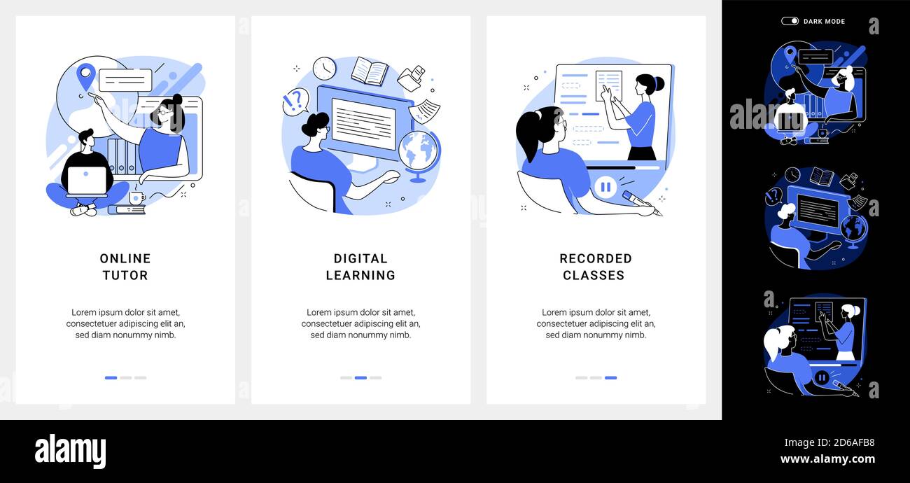 School online learning audio Stock Vector Images - Alamy