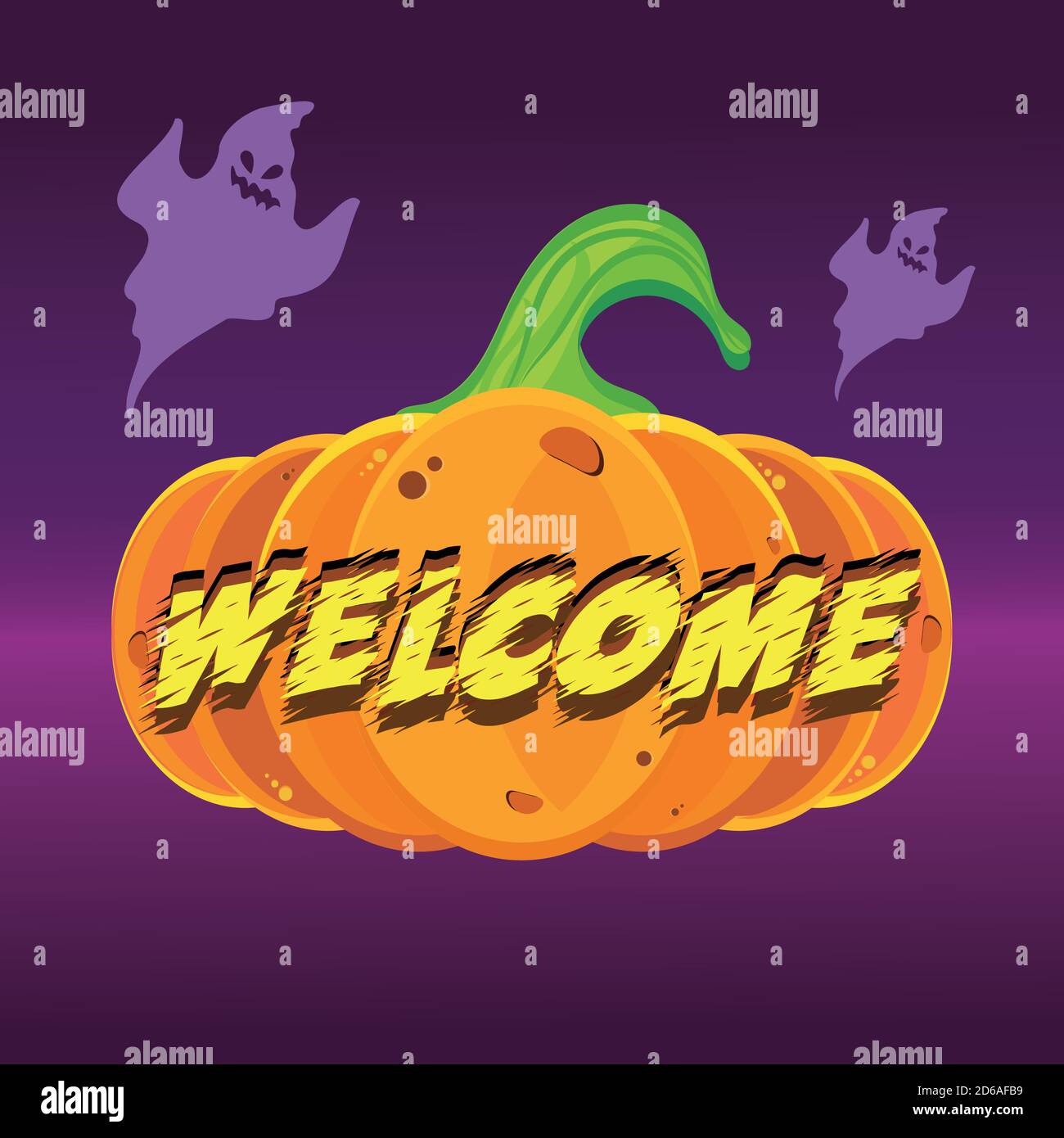 Halloween pumpkin to welcome Stock Vector Image & Art - Alamy