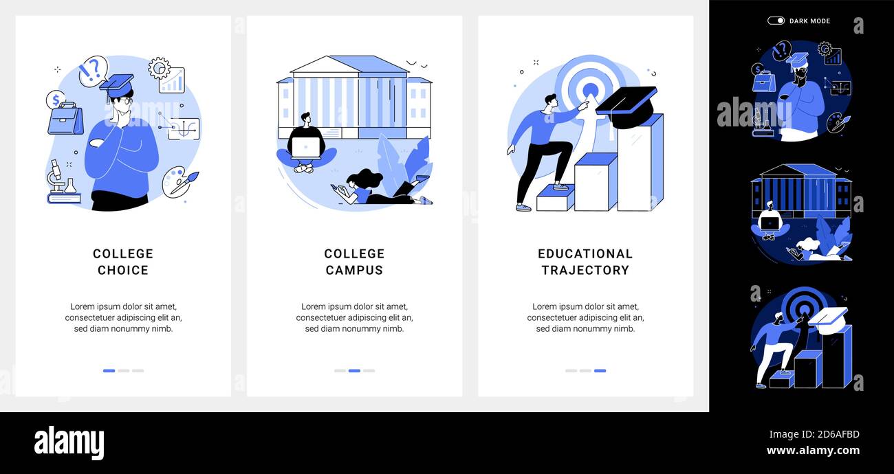 Student life mobile app UI kit Stock Vector Image & Art - Alamy