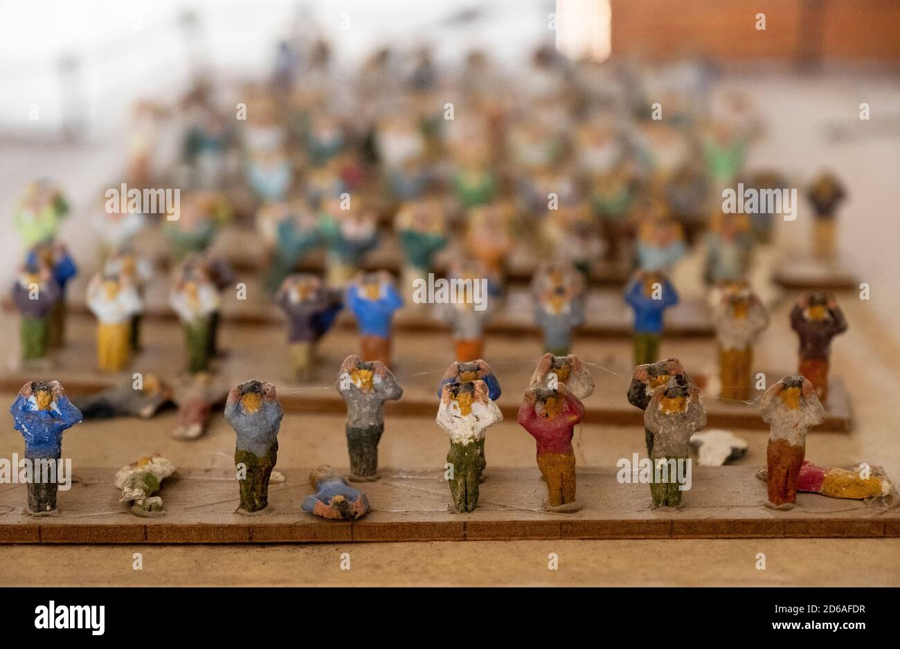 Miniature model of Polemi Concentration Camp, Stroumpi , built to house ...