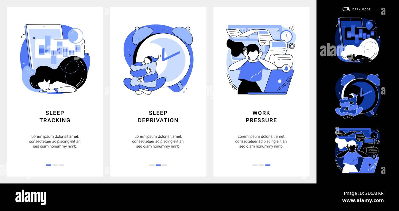 Stress management mobile app UI kit Stock Vector Image & Art - Alamy