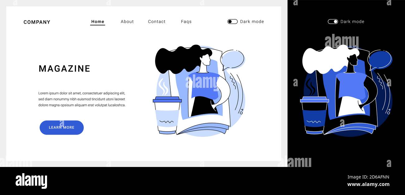 Magazine mockup flat Stock Vector Images - Alamy