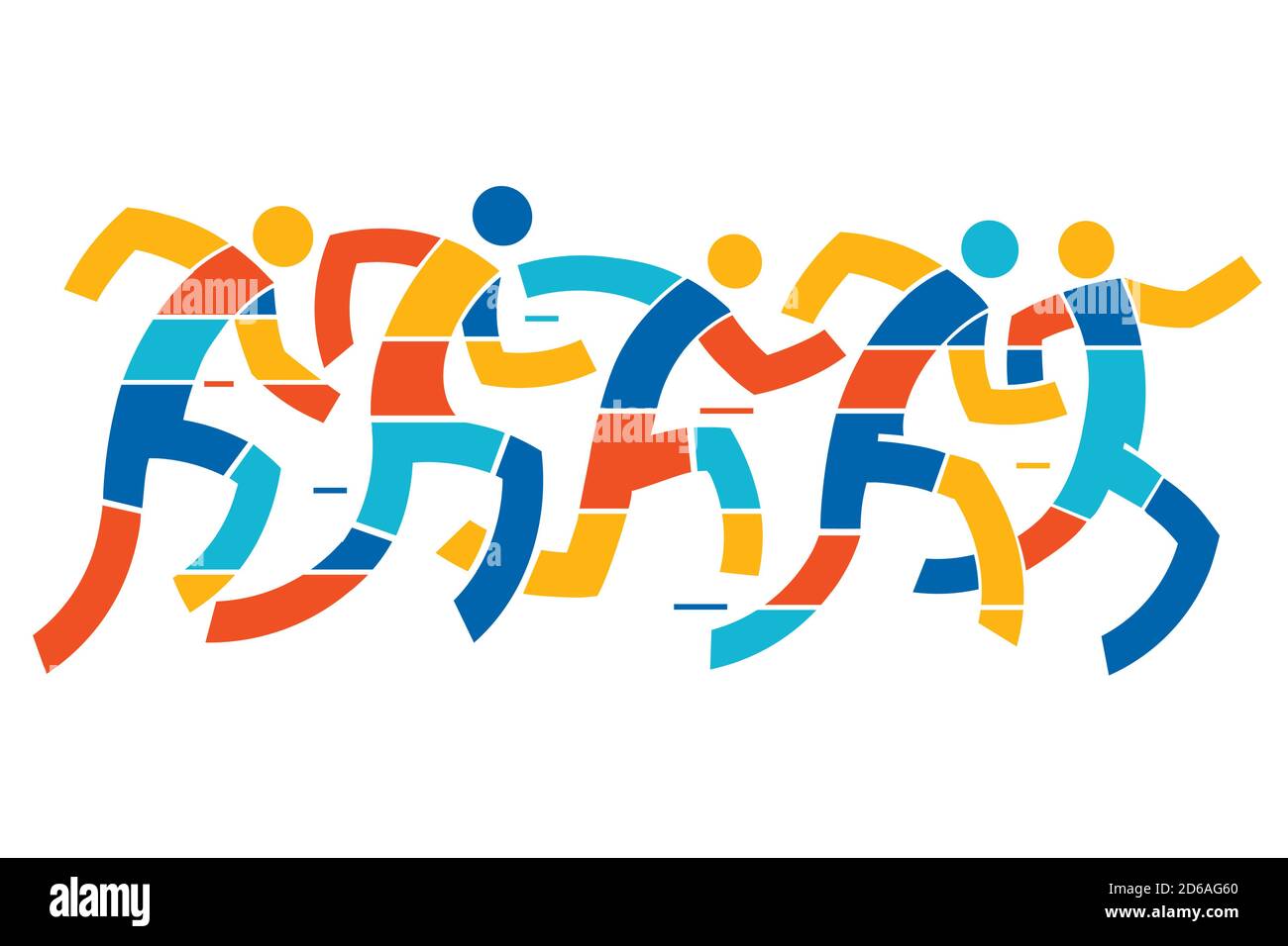 Long distance runners Stock Vector Images - Alamy
