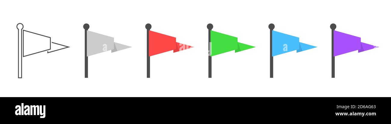 Colored flag icon set Stock Vector Image & Art - Alamy