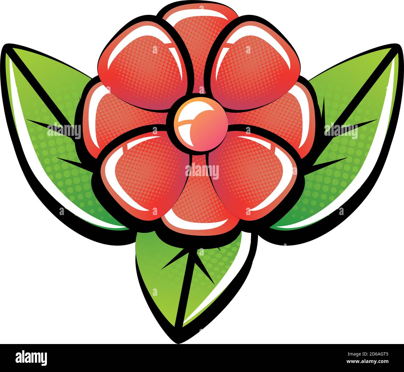 flower pop art style on white background vector illustration design ...